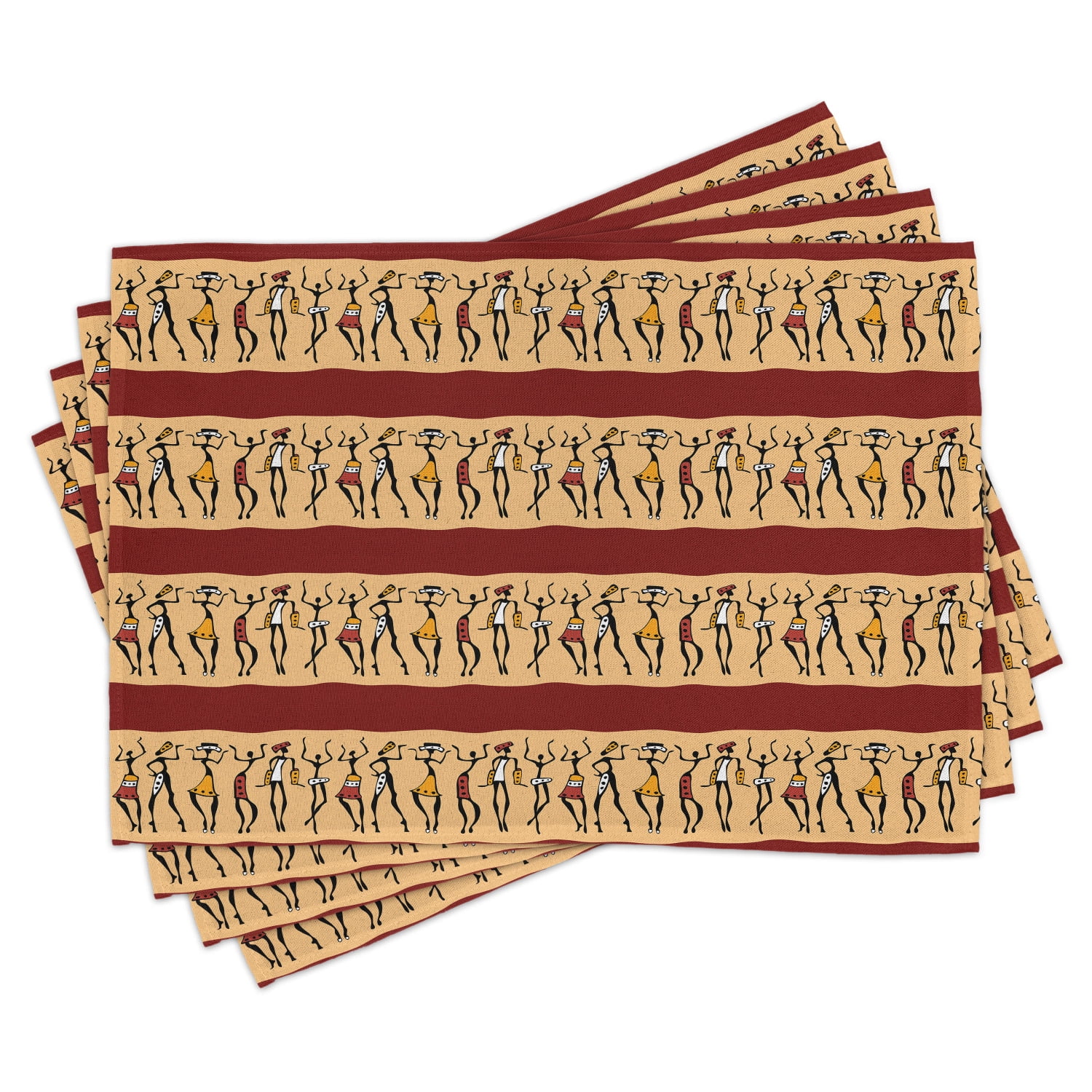 Ambesonne African Place Mats Set of 4, Native Culture, Standard Size ...