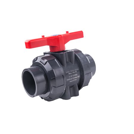 Double live valve rubber ball valve pvc ball valve swimming pool ball ...