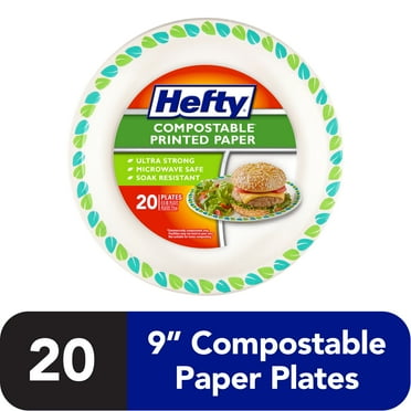AJM Packaging Green Label Economy Paper Plates - 9" Diameter Plate ...