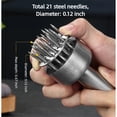 Stainless Steel Meat Tenderizer with 21 Sharp Needles, Retractable ...
