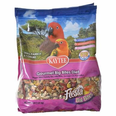 Kaytee Fiesta Small Parrot & Conure Gourmet Big Bites Diet 4 lbs ...