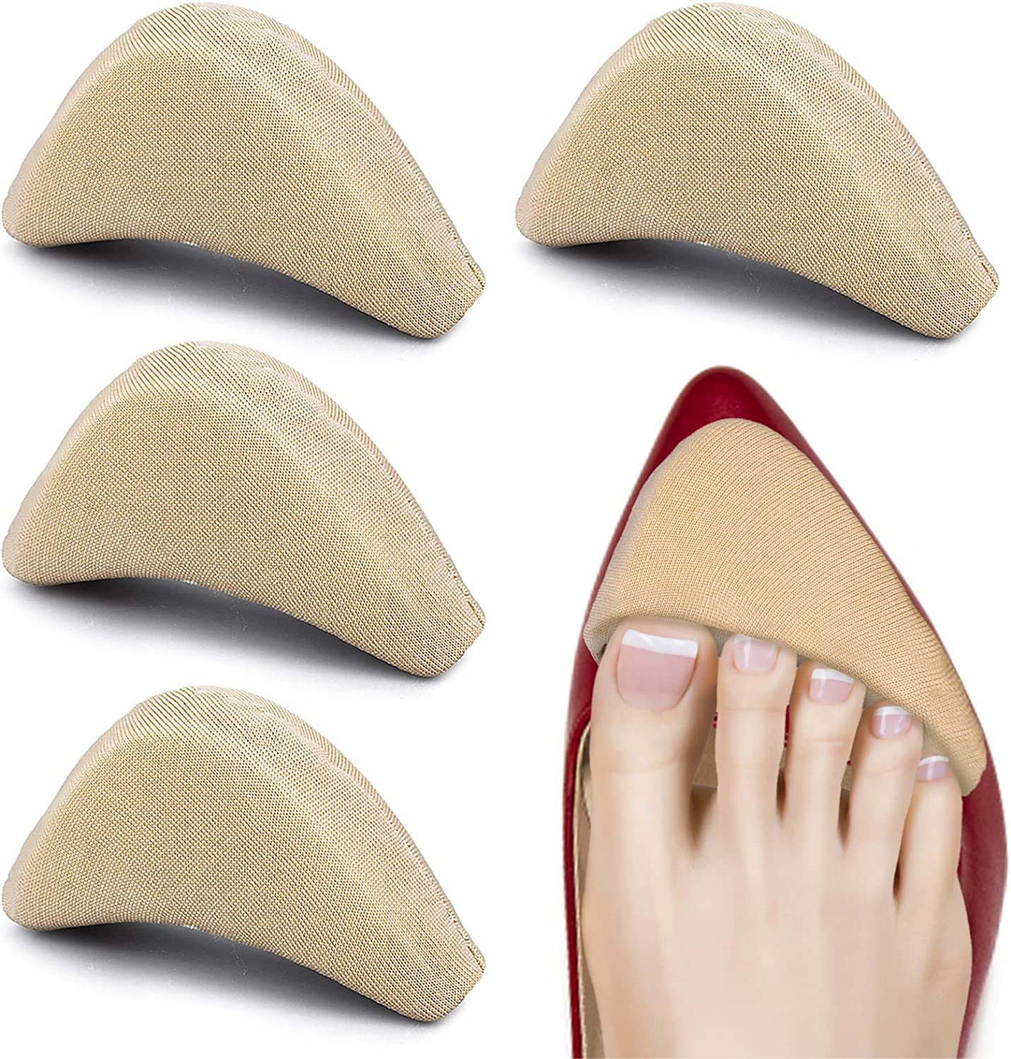 MSHUN Soft Sponge Adjustable Shoe Filler, 4 Pieces Toe Filler Inserts ...