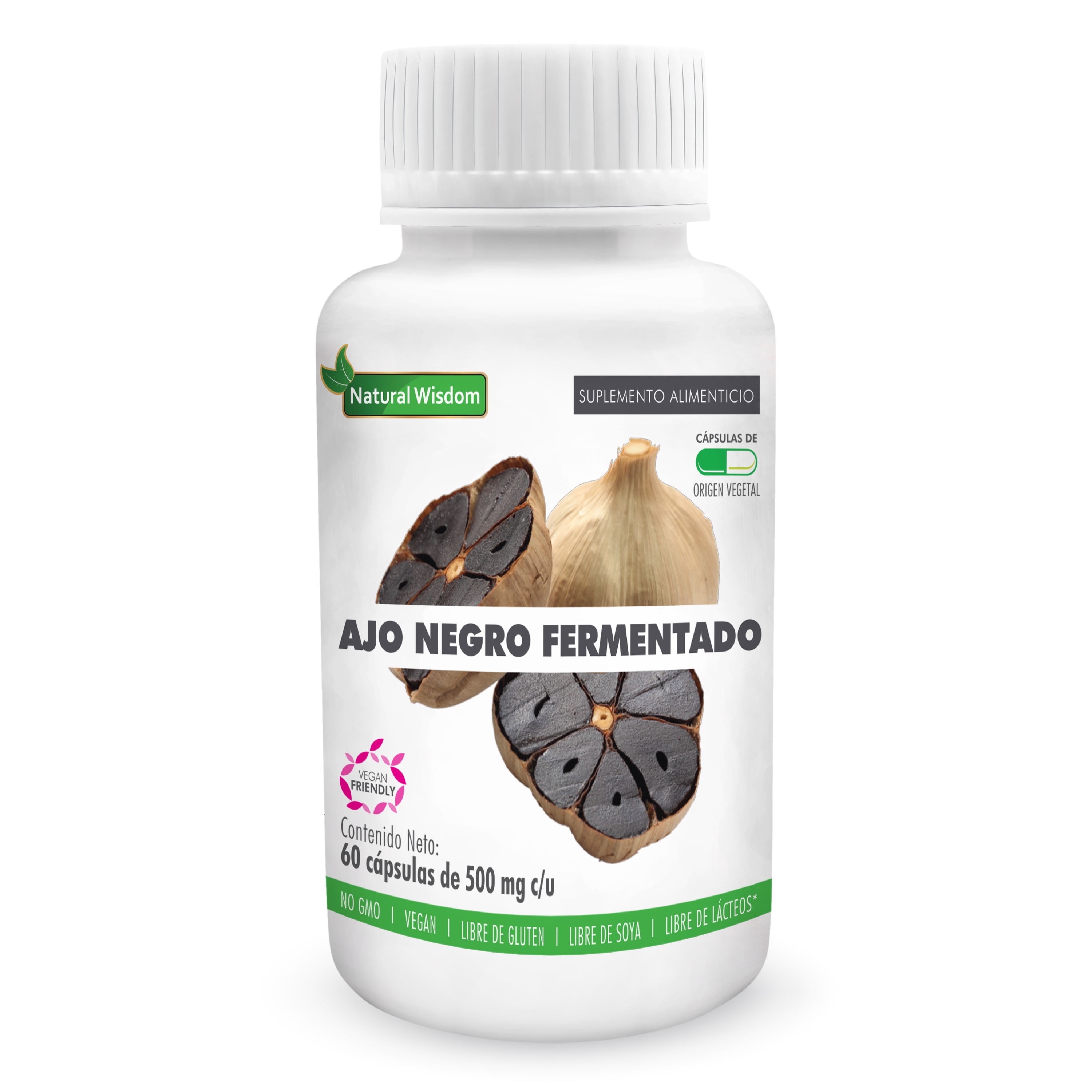 Suplemento Ajo Negro Natural Wisdom 60 capsulas | Walmart en línea