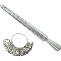 Professional Ring Sizer Gauge & Mandrel Kit – Metal Finger Measuring ...