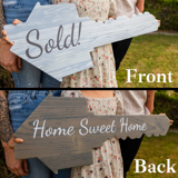 Diochey Creations Real Estate Key Shaped Property Sold Sign - Walmart.com