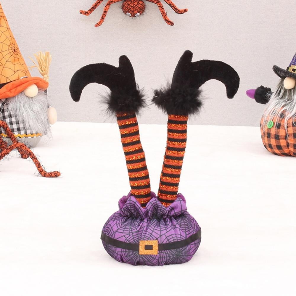 Witch Legs Halloween Table Decorations, Striped Witch Legs, Upside Down ...