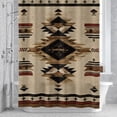 Boho Art Shower Curtain, Rustic Tribal Arrows Native Cream Waterproof ...