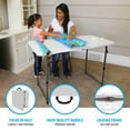 Lifetime 4 Foot Fold-in-Half Adjustable Height Table, Indoor/Outdoor ...