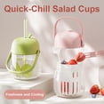 1 Pc Portable Picnic Party Fruit Salad Storage Cup with Lids and Fork ...