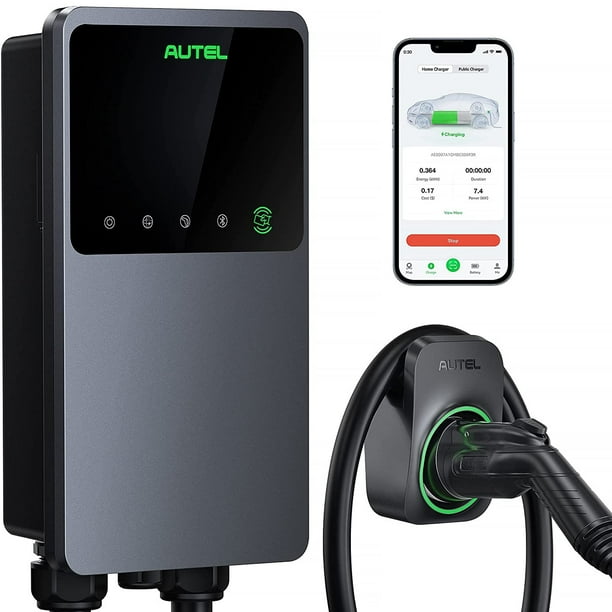 Autel MaxiCharger Level 2 40A EV Charging Station Separate Holster NEMA 6-50 - Walmart.com