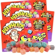 Warhead Galactic Cubes Sour Fruit-Flavored Chewy Candy, 3.5 oz Theater ...