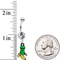 Body Candy 14g Womens 316l Steel Navel Ring Piercing Clear Accent