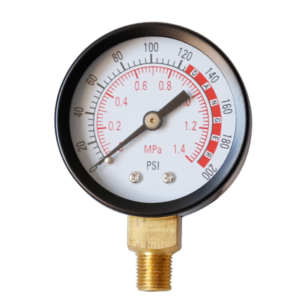 0-200 PSI 0-1.4mpa High Precision NPT Air Compressor High Strength Pressure Gauge - Walmart.com