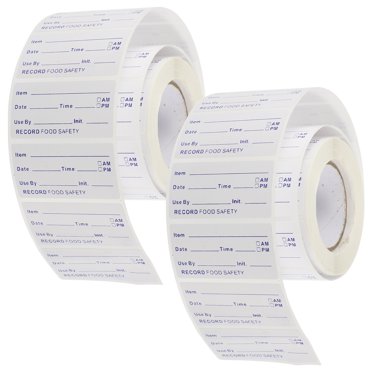 Dissolvable Blank Shelf Life Labels For Food Rotation Prep 1 x 2 Inch ...