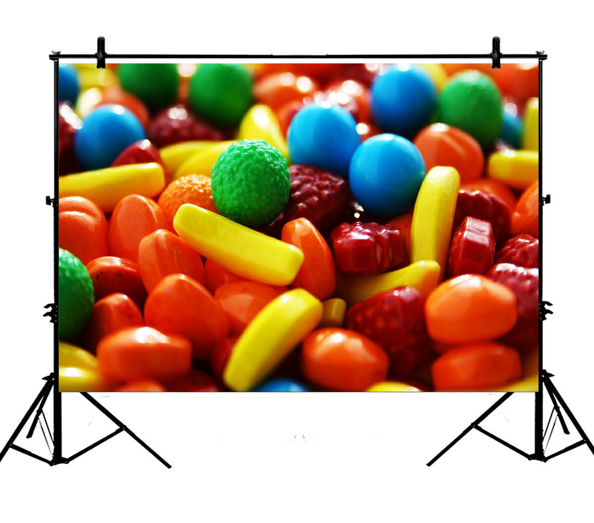 ZKGK 7x5ft Delicious Sweet Candies Polyester Photography Backdrop For ...