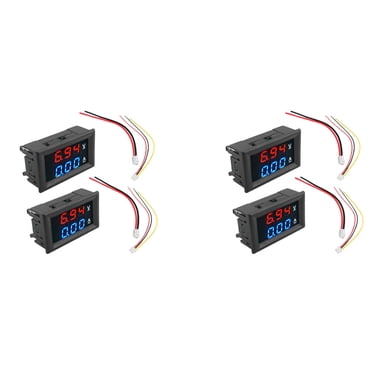 Mini Digital Voltmeter Ammeter DC 100V 10A Car LED Display Panel Amp ...
