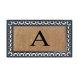 Burgundy Border Monogram Doormat (Letter G) - Walmart.com