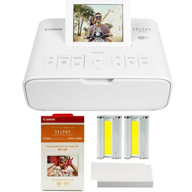 Canon Selphy Cp1300 Compact Photo Printer Kit Wifi Wireless, 50% OFF