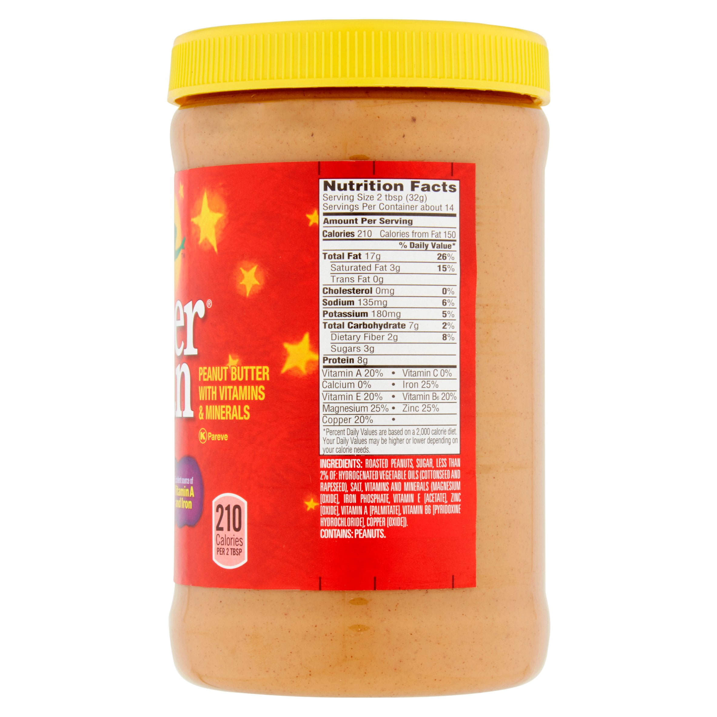 Peter Pan Peanut Butter Nutrition Label