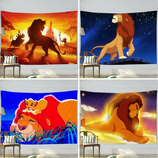 The Lion King Simba Tapestry,Novelty Party Banner for Boy Girl #04(70 ...
