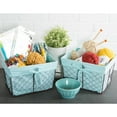 Set of 3 Black Iron and Aqua Blue Home Essentials and Collectibles ...