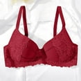 Bosfbaoi Women's Everyday Bra Underwire Push-Up Bra Solid Color Lace ...