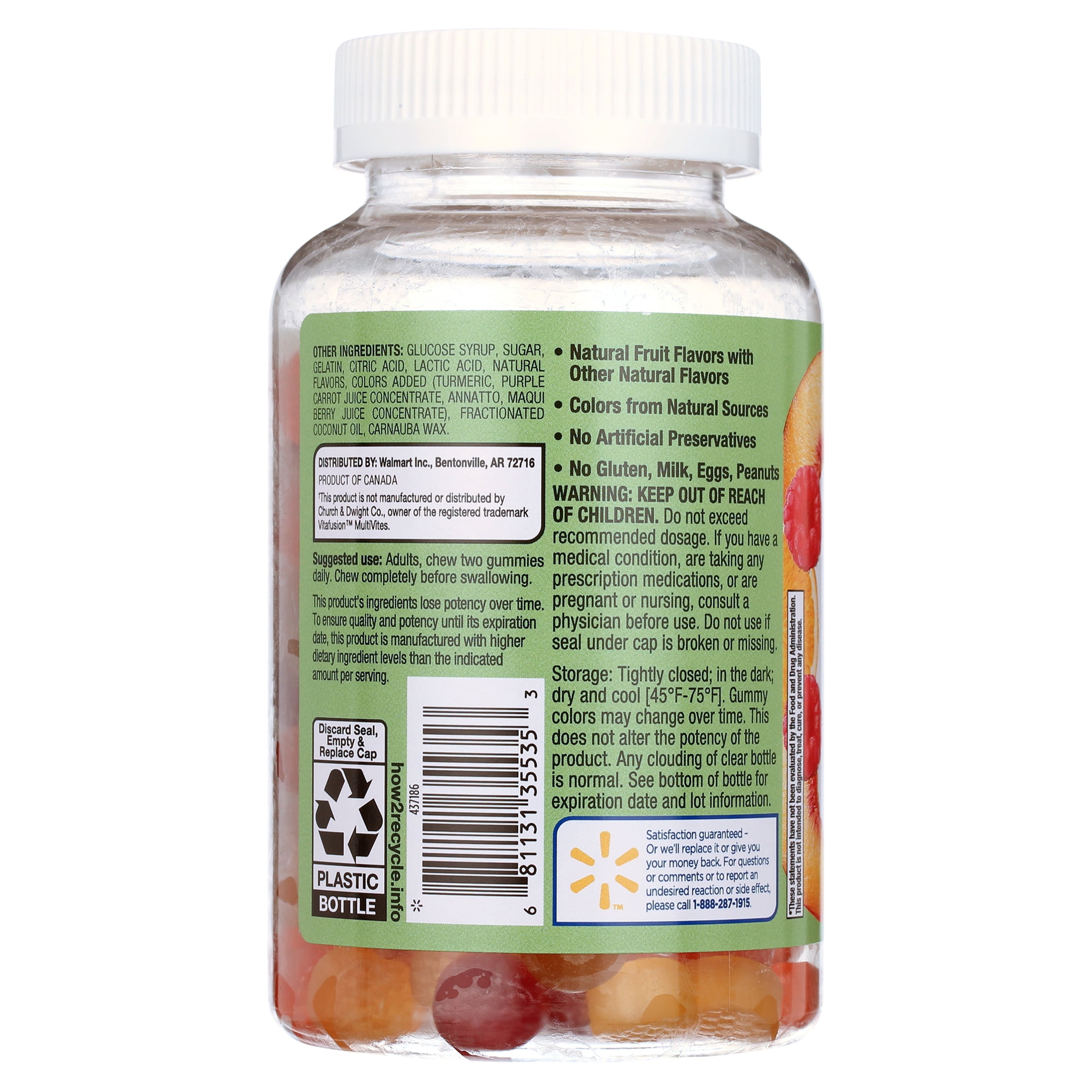 Equate Immune Support Multivitamin Gummies - Mixed Berry Orange & Peach ...