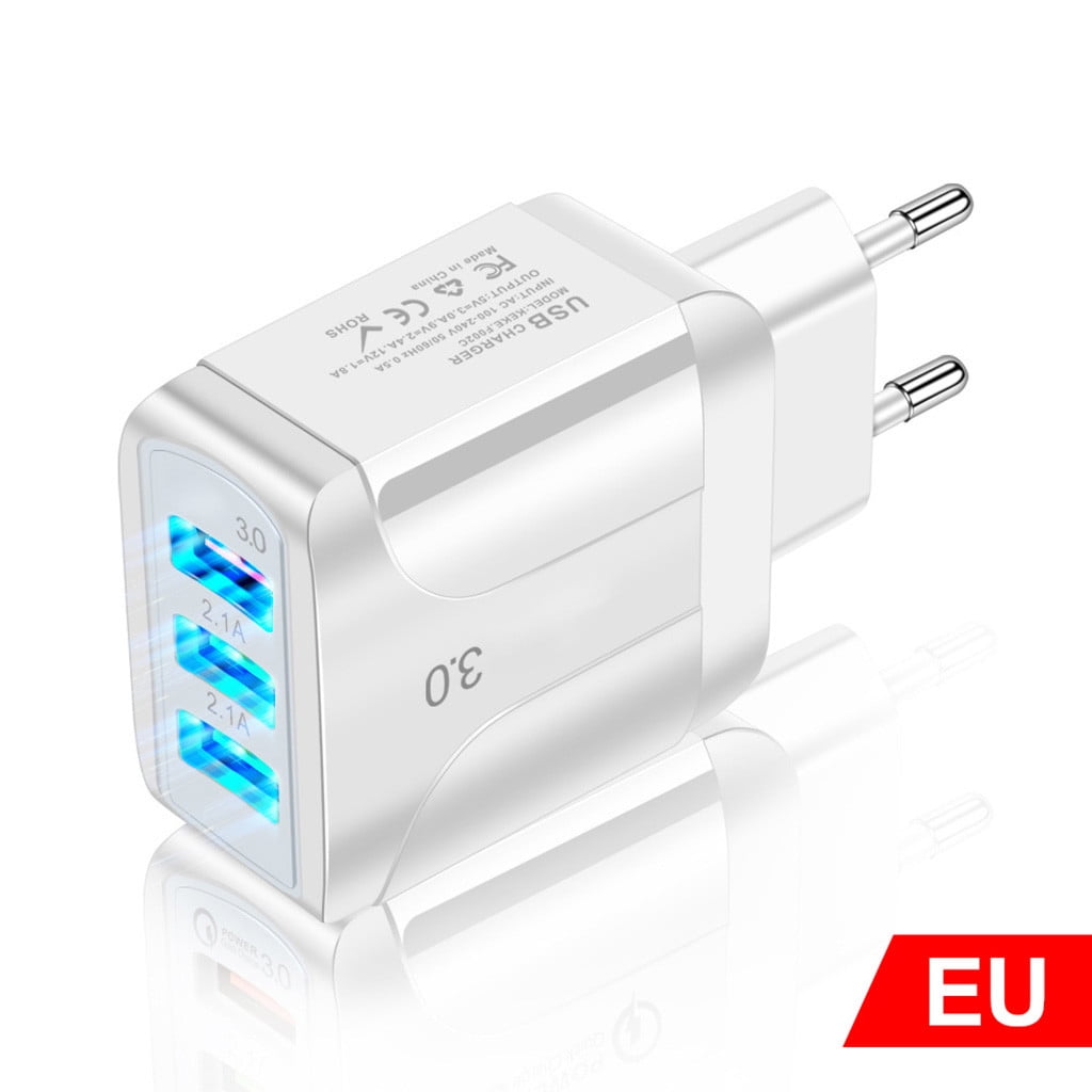 Click here for Dptalr Eu Qc 3.0 Charger 2.1a Usb Pd Plug Three Po... prices