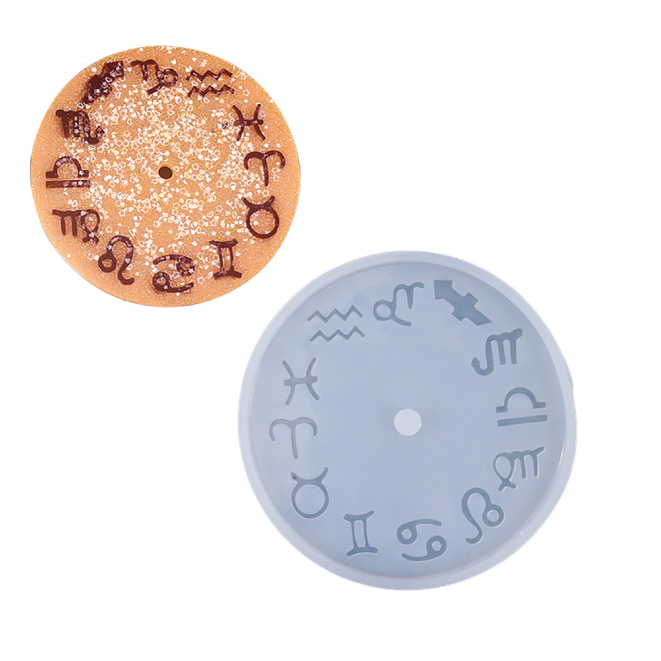 EUBUY Round Epoxy Silicone Wall Clock Roman Arabic Numeral Clock Mold ...