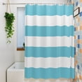 Cyan Stripes Shower Curtains for Bathroom, Modern Artistic Parallel ...