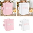 Decorative Rice Canister with Spoon Countertop Organiser Jar Sealed ...