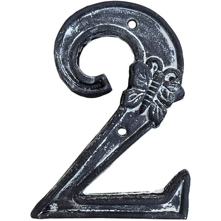 5 Inch High House Numbers, Cast Iron Home Address Number/Mailbox Number ...