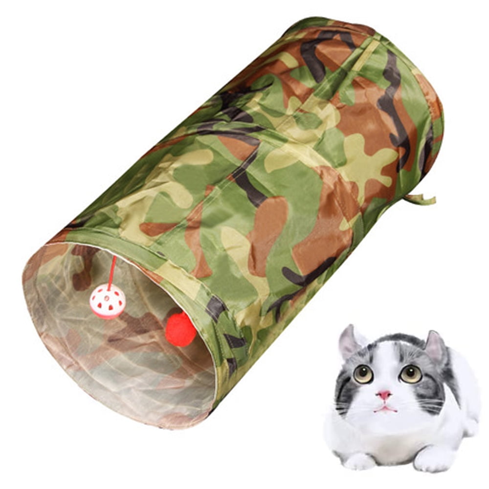 Cat Tunnels for Indoor Cats 2 Way Play Toy Tunnel Peek Hole Toy with ...