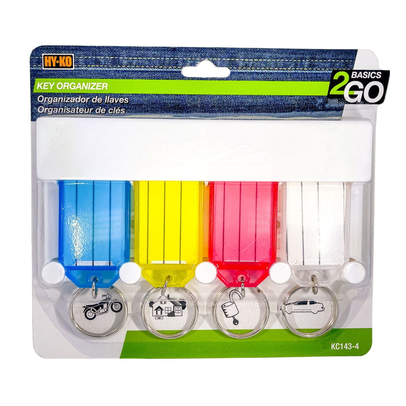 HY-KO 2GO Easy-Open Key ID Tag Kit, 4 Count - Walmart.com