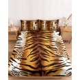Cal.King Size Fitted Sheet Set - Leopard Stripes 3 Piece Bedding Sets ...