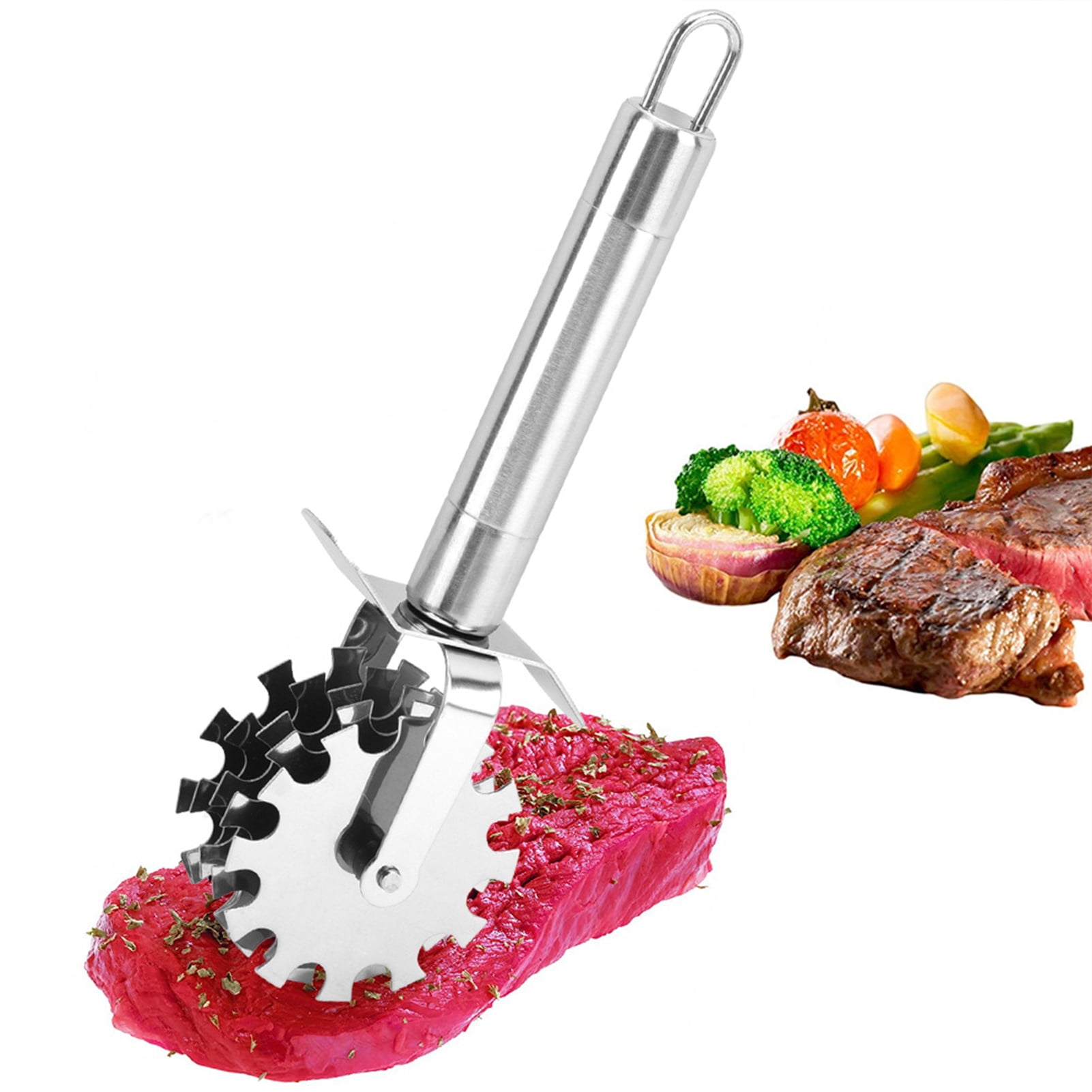 Travelwant Meat Tenderizer Stainless Steel Meat Rolling Hammer Softener