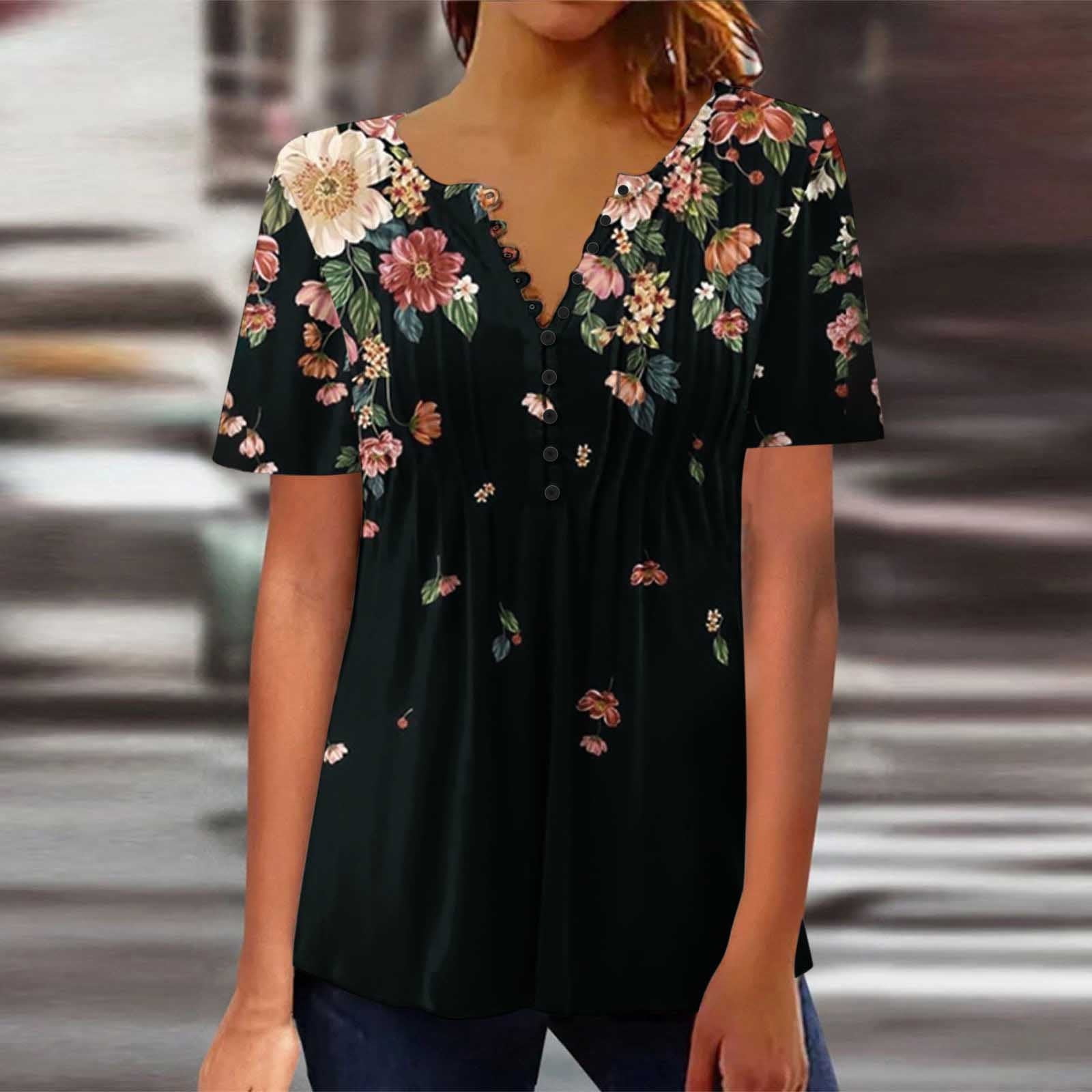 Click here for Jsaierl Womens Summer Vintage Floral Print Tunics... prices