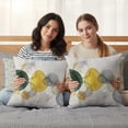 Abstract Ink Pillow Covers Set of 2, Green Yellow Blue Ink Splatter ...