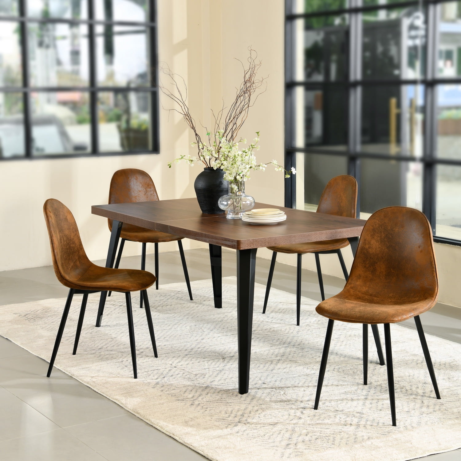 Click here for Homy Casa Dining Chair Set Of 4 - Mid Century Mode... prices