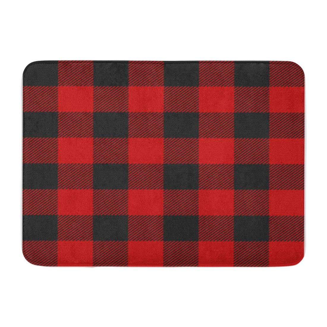 SIDONKU Red Flannel Lumberjack Plaid Black Buffalo Pattern Tartan Check ...