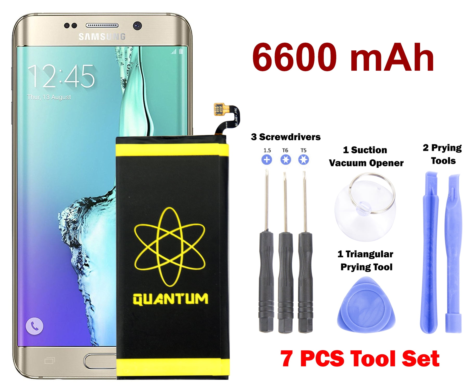 Quantum 6600mAh Extended Slim Battery For Samsung Galaxy S6 Edge Plus ...