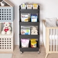 4-Tier Rolling Utility Cart with Drawer,Multifunctional Storage ...