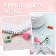 1 Set 18Pcs Fruit Chips Ice Cream Cartoon Style Silicone Knitting ...