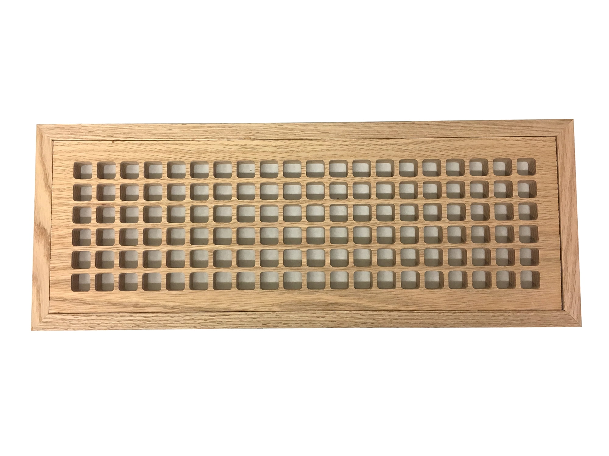 6 Inch x 20 Inch Red Oak Hardwood Vent Floor Register Flush Mount ...