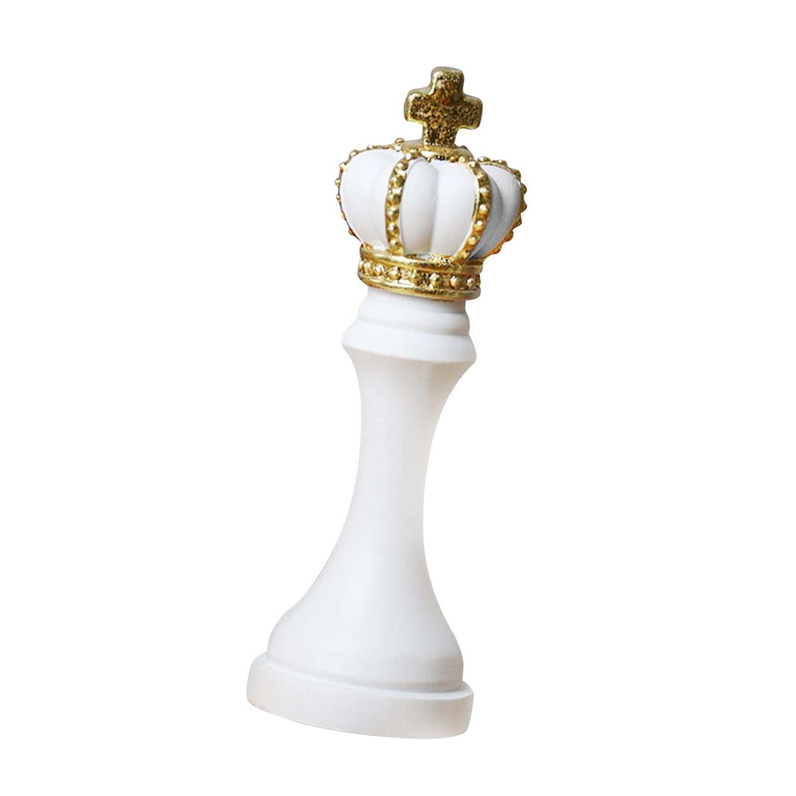 Chess Pieces Statue with Furnishing Resin Gift for Desk White - Walmart.com