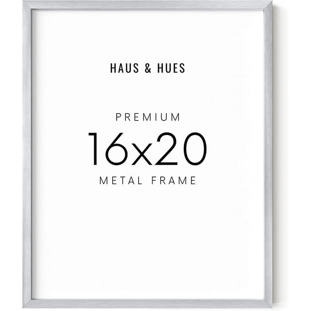 Haus and Hues 16x20 Silver Picture Frames - Set of 1 Metal Poster ...