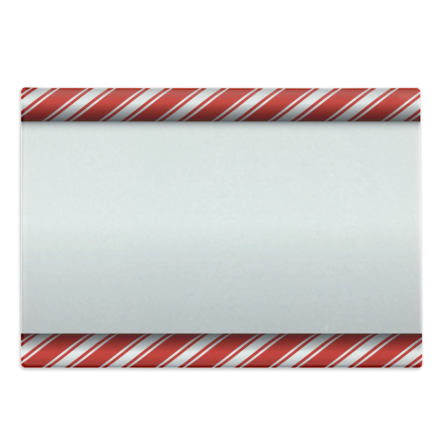 Candy Cane Cutting Board, Horizontal Borders Frame with Red and White ...