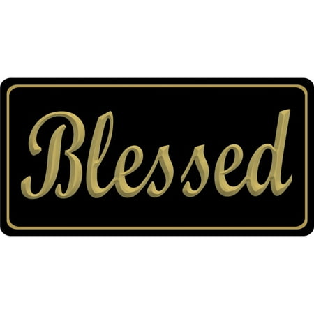 Blessed Gold On Black Photo License Plate | Walmart Canada