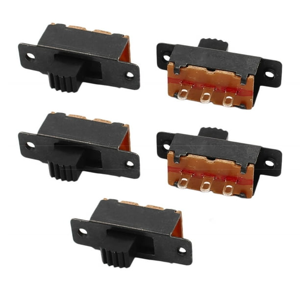 5pcs 2 Position 3p Spdt Micro Miniature Pcb Slide Switch Latching Toggle Switch