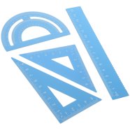 Westcott Protractor and Ruler Set: Clear, 4 pieces - Walmart.com